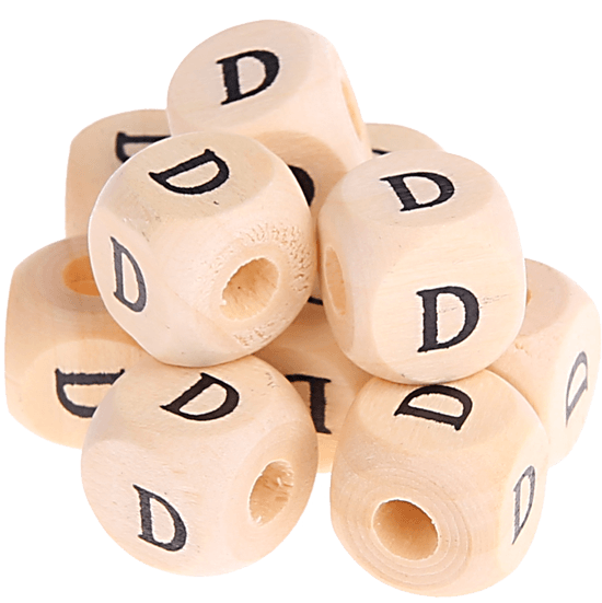 300 letter cubes -D- - shop at Schnullerkettenladen